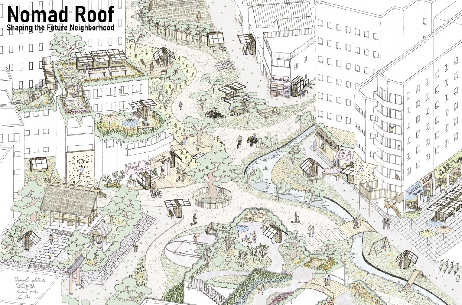 竹中工務店が切り捨て間伐材で「ラーメン屋台」を全力でつくってみた！都市の中で自由に食の場をつくる「Nomad Roof」とは | キノマチウェブ